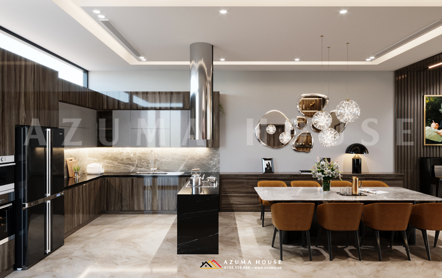 Nội thất biệt thự liền kề Vinhomes Ocean Park của chị Hạnh dưới sự chắp bút của Azuma House